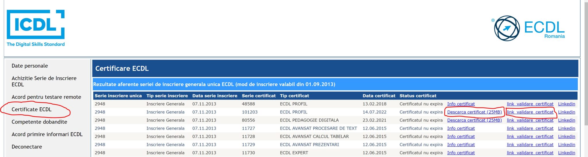 Descărcare diploma ECDL - ECDL Neculce